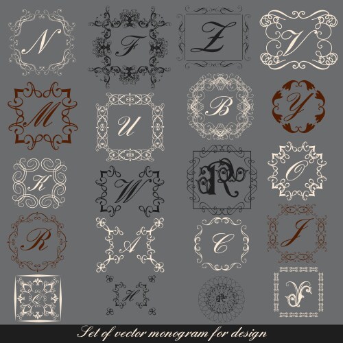 Scroll for Monogram Vector Images (over 7,200)