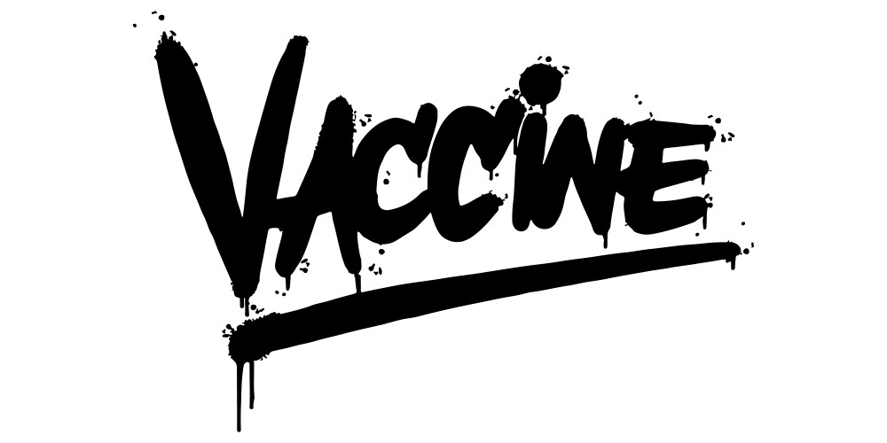 Graffiti online word sprayed in black over white Vector Image