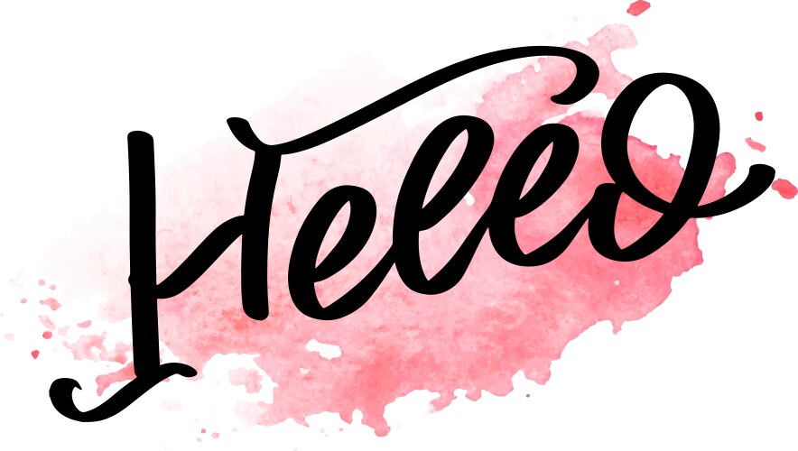 Hello in hand drawn style world lettering Vector Image