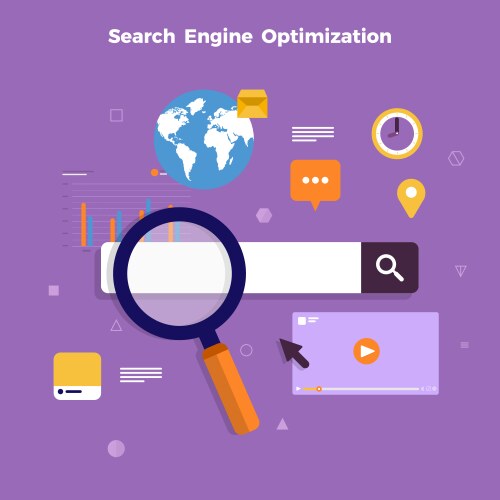Ai-powered search engine concept Royalty Free Vector Image