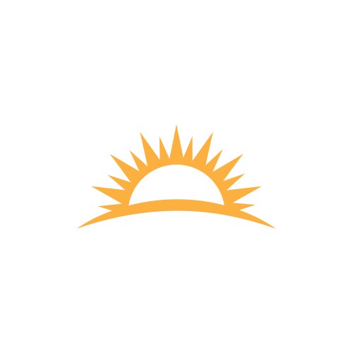 Sun icon logo template design – Royalty-Free Vector | VectorStock