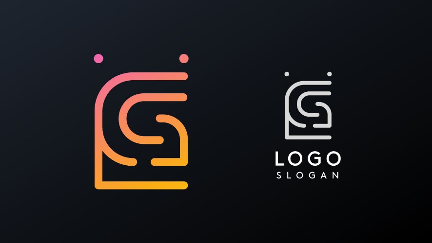 Stylized letter i tech-inspired typography logo Vector Image