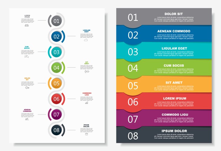 Infographic design template with place Royalty Free Vector