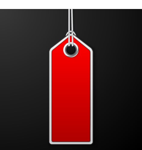 Price tag template isolated on white background Vector Image