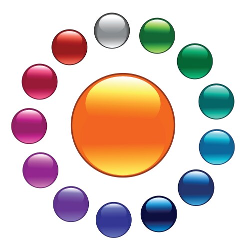 Purple color shades swatches palette with names Vector Image