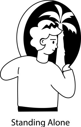 Boy Standing Alone Vector Images (over 480)