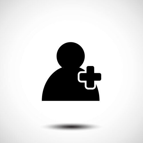 Add user new friend member and plus sign Vector Image