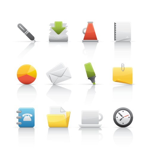 Icon set navigation buttons Royalty Free Vector Image