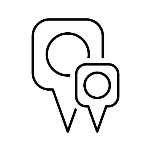 Map markers icon location pin sign pictogram Vector Image