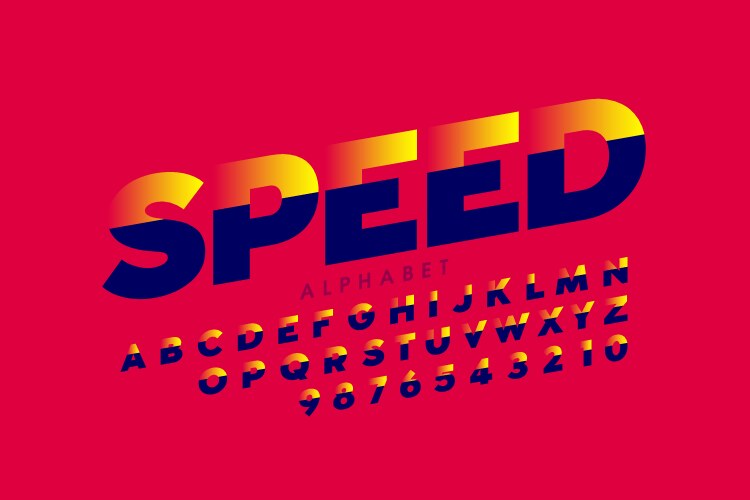 Speed style font Royalty Free Vector Image - VectorStock
