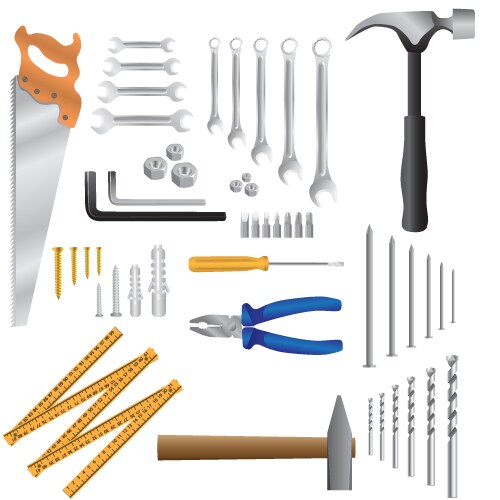 Household tools Royalty Free Vector Image - VectorStock