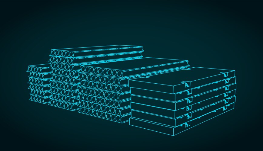 Reinforced concrete floor slabs Royalty Free Vector Image