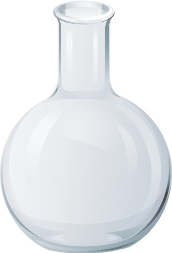 Chemical conus shape flask with purple liquid Vector Image