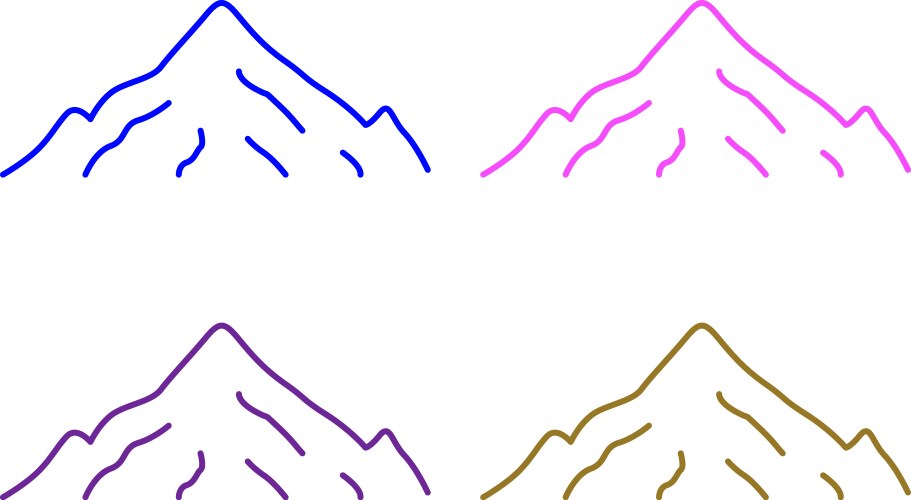 Simple mountains icons sign symbol logo Royalty Free Vector