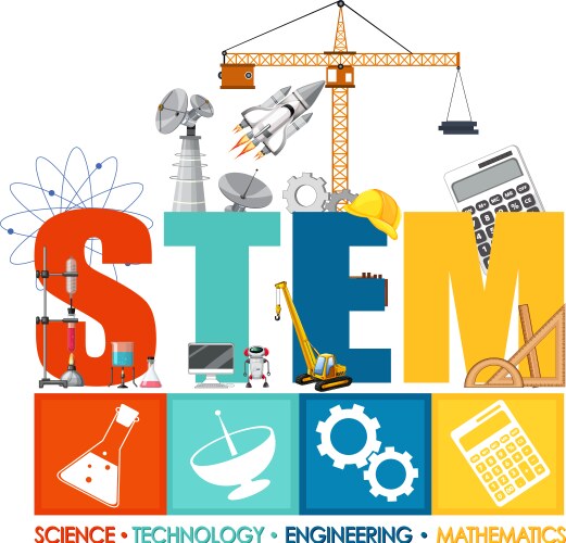 A stem and element logo Royalty Free Vector Image