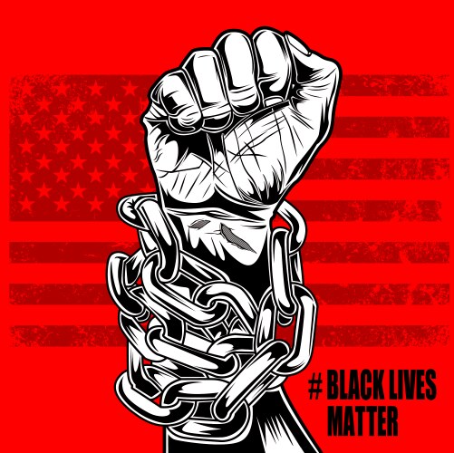 Protest poster with text black lives matter blm Vector Image