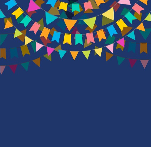 Fiesta banner and poster design with flags Vector Image