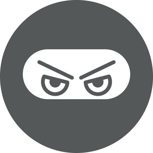 Ninja head icon images Royalty Free Vector Image