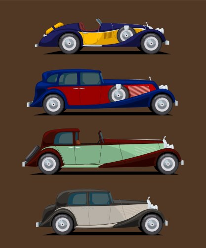 Classic cars Royalty Free Vector Image - VectorStock