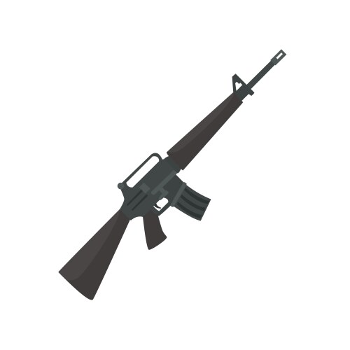 Vintage modern automatic assault rifle template Vector Image