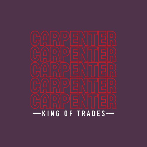 Retired carpenter fix it yourself textile Vector Image