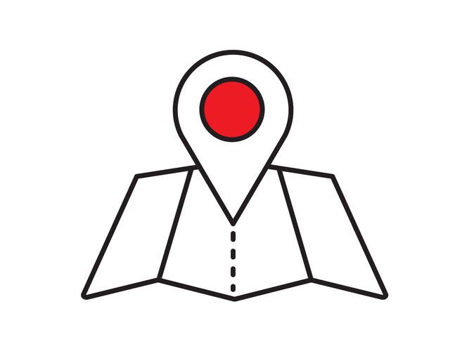 Within a flat-style depiction location marker Vector Image
