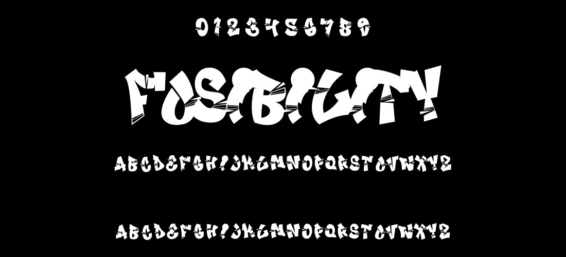 Classic street art graffiti font type alphabet Vector Image Classic street art graffiti font type alphabet Vector Image