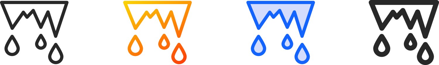 Drainage iconthin linear gradient blue stroke Vector Image