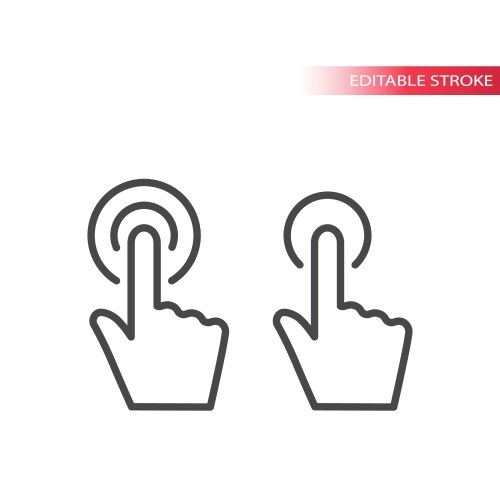 Hand pointer click icon cursor button finger Vector Image Hand pointer click icon cursor button finger Vector Image