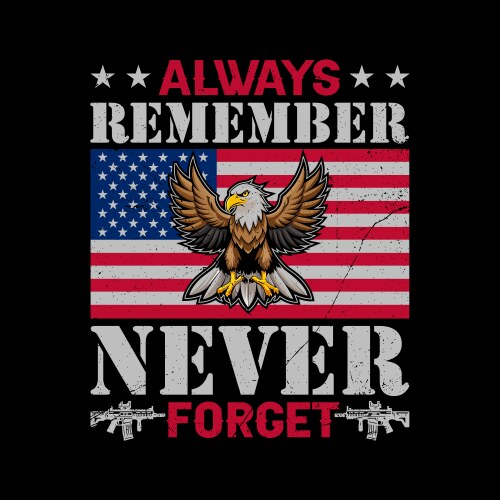 Always remember never forget veteran typography – Royalty-Free Vector ...