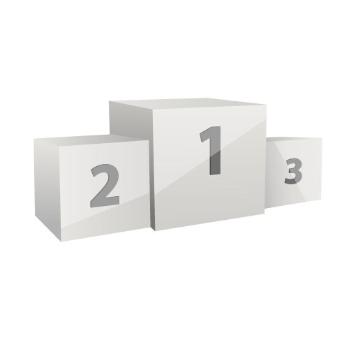 White podium with numbers Royalty Free Vector Image