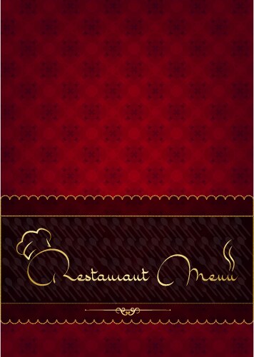 Red background with menu Royalty Free Vector Image