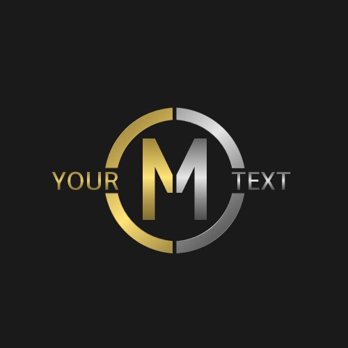 Elegant Monogram Letter M Logo Royalty Free Vector Image