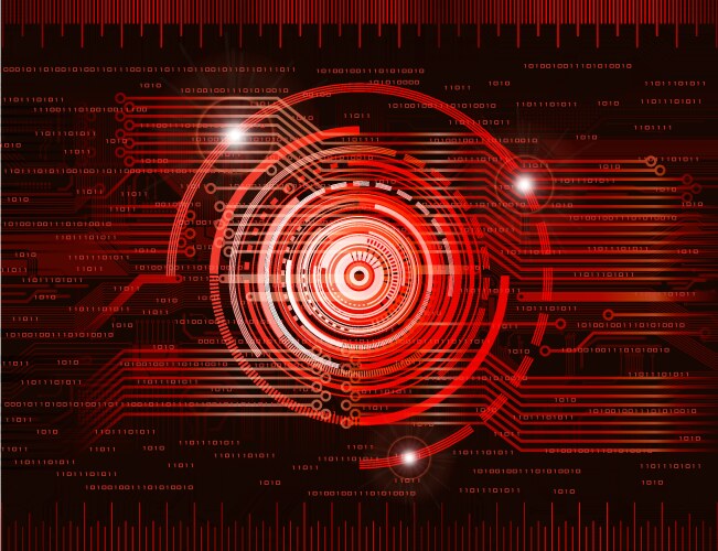 Red gaming interface data digital technology Vector Image