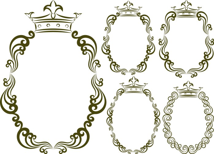 Royal Oval Frame Royalty Free Vector Image - VectorStock