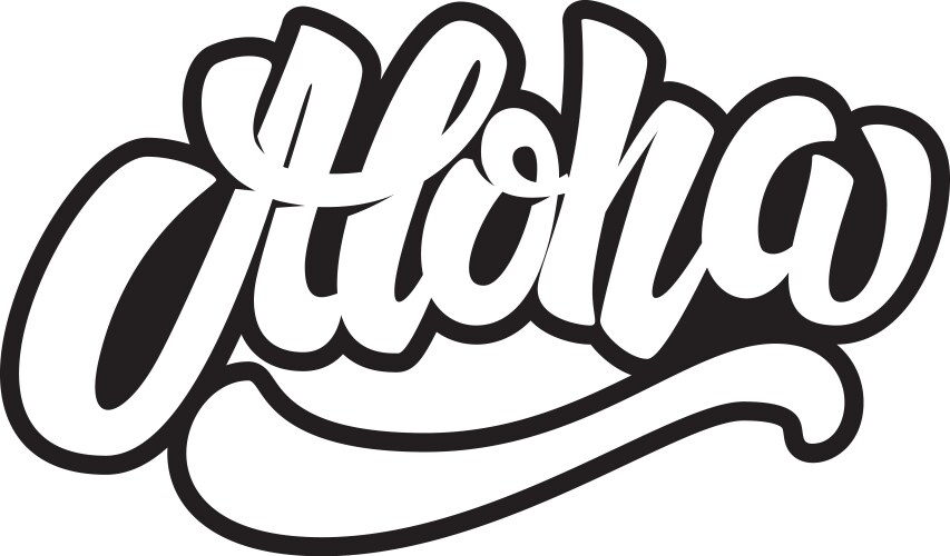 Aloha Font Hawaiian Vector Images (over 110)