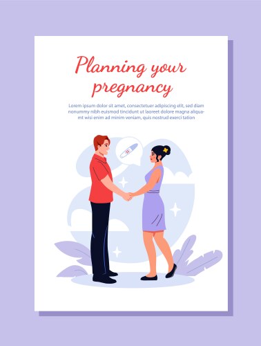 Family planning poster Royalty Free Vector Image