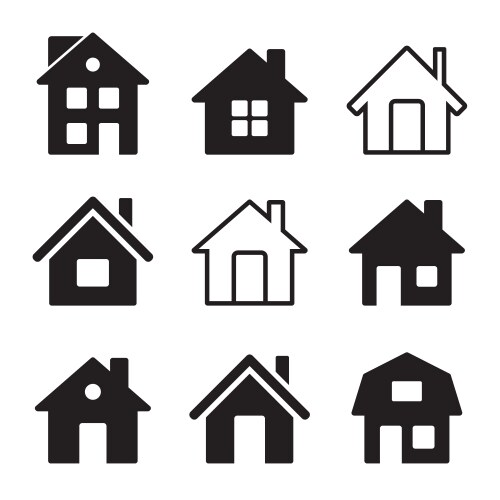 Hands house car icons Royalty Free Vector Image