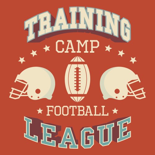Football college camp Royalty Free Vector Image