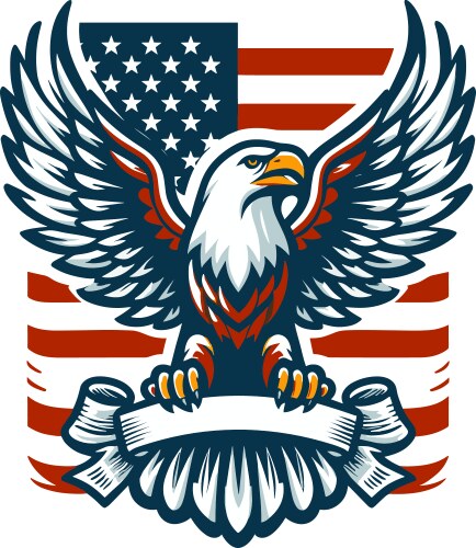 American eagle design with bald like Royalty Free Vector