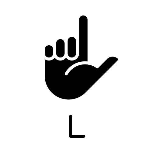 Yes sign language affirmative Royalty Free Vector Image