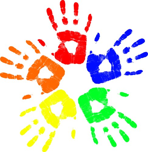 Hand print Royalty Free Vector Image - VectorStock