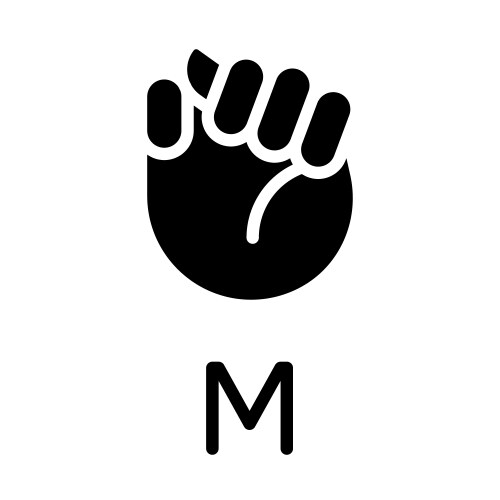 Yes sign language affirmative Royalty Free Vector Image