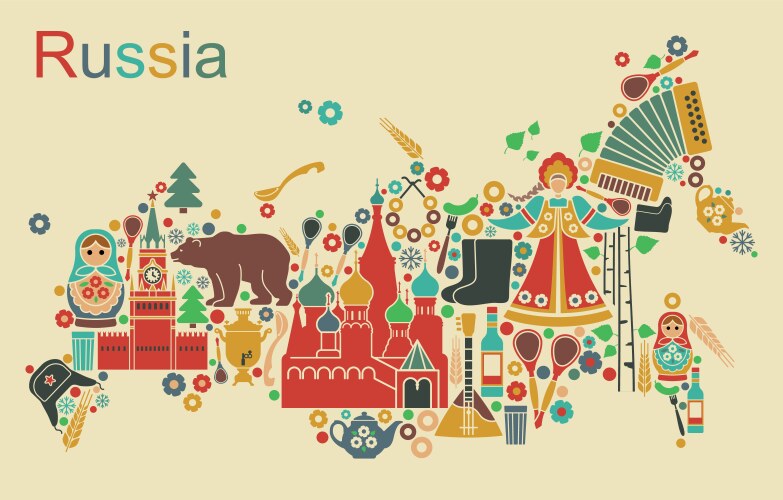 Russia map Vector Images & Graphics for Commercial Use | VectorStock