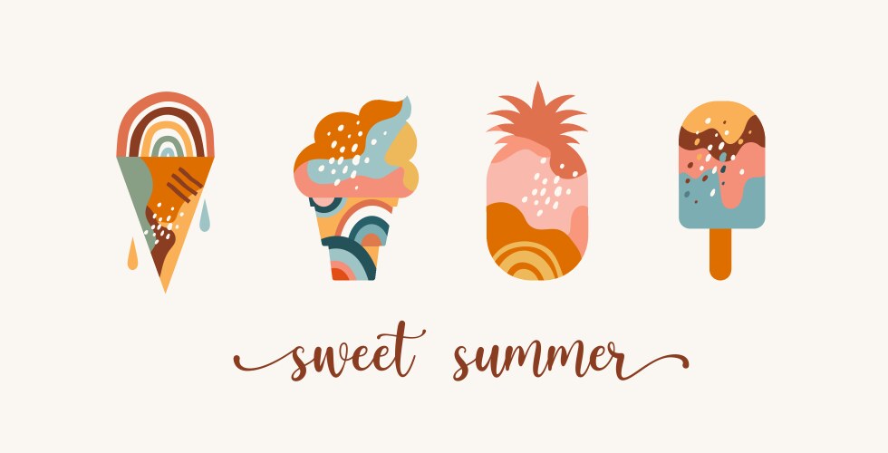 Bohemian summer modern Royalty Free Vector Image