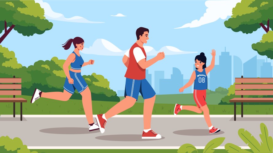 Family Running Vector Images (over 7,600)