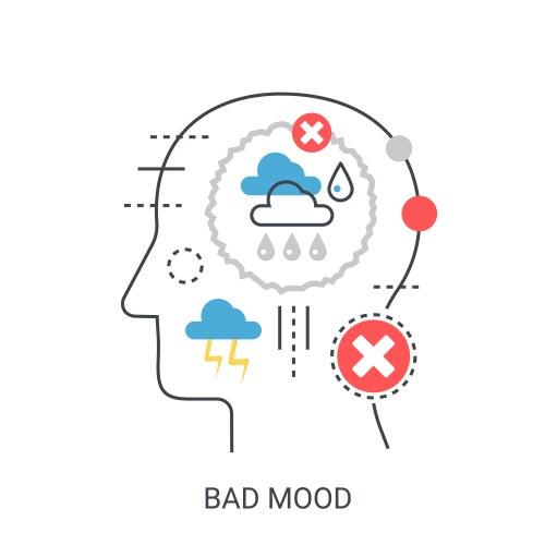 Sad little schoolboy holding test paper with bad Vector Image