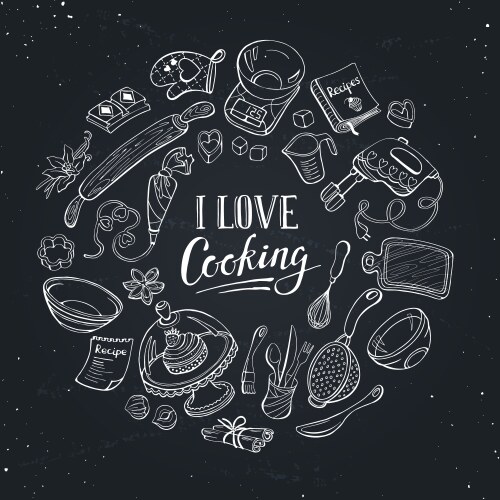 Cooking time poster Royalty Free Vector Image - VectorStock