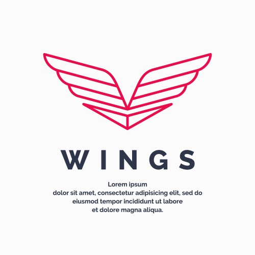 Logo for chicken wings Royalty Free Vector Image