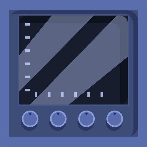 Control panel showing key performance indicators Vector Image
